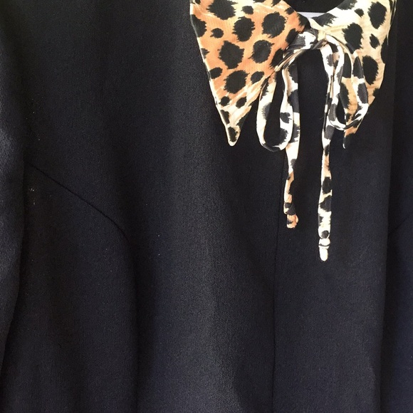 Forever Young | Dresses | Vintage Leopard Goth Dress With Collar And ...